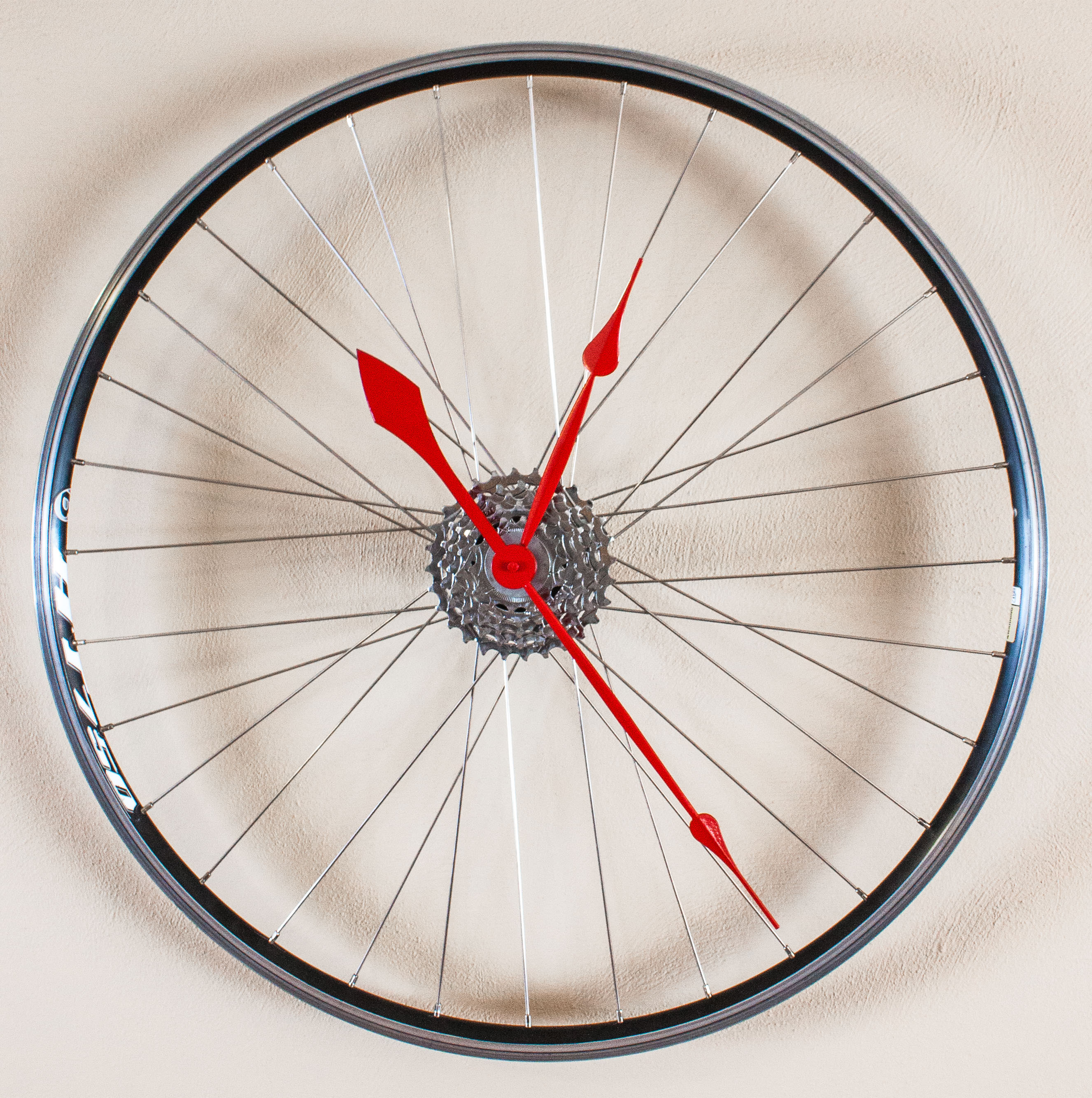 Recycled Speed Bike Wheel Clock | Kristin Boer