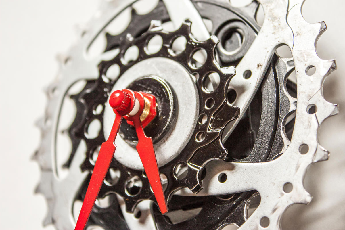 Black and Silver Bike Sprocket Clock - Kristin Boer