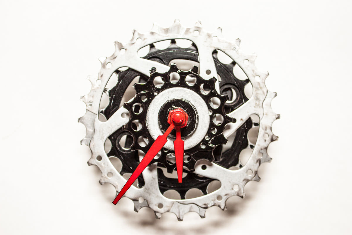 Black and Silver Bike Sprocket Clock - Kristin Boer